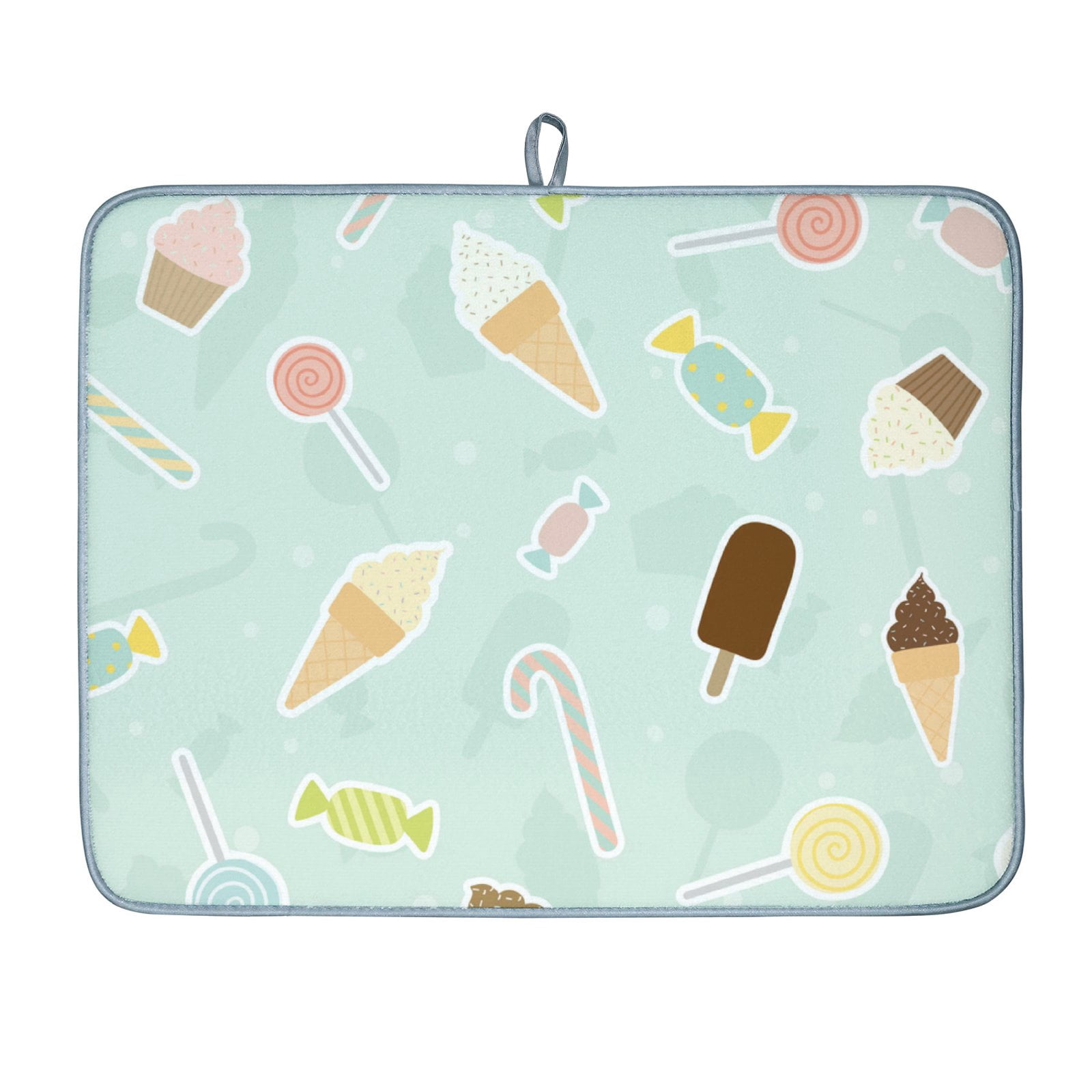 Anyway.go Dish Drying Mat for Kitchen Counter, Absorbent Reversible ...