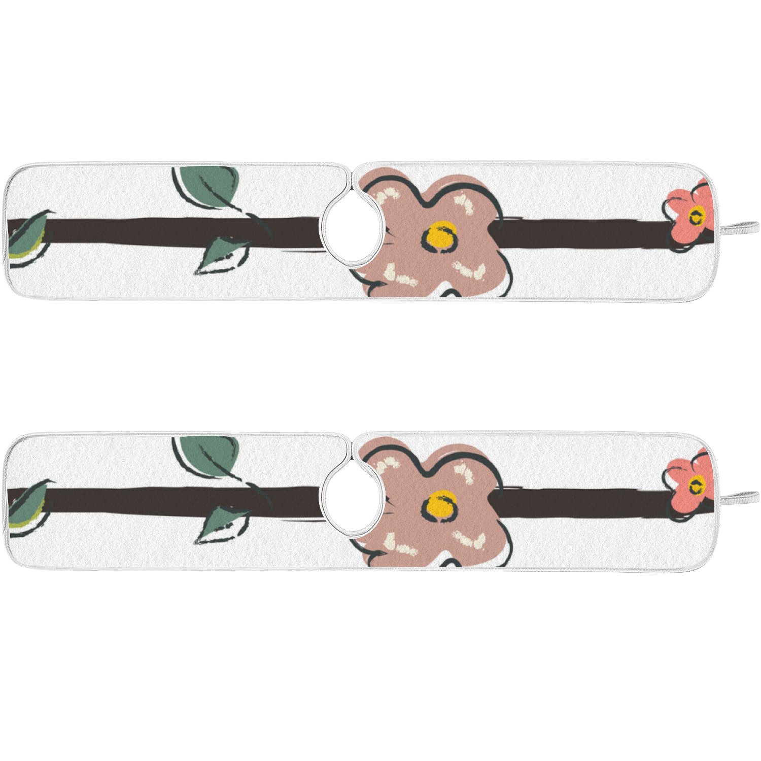 Anyway.go Faucet Absorbent Mat of 2 Pack, Long Kitchen Faucet Water ...