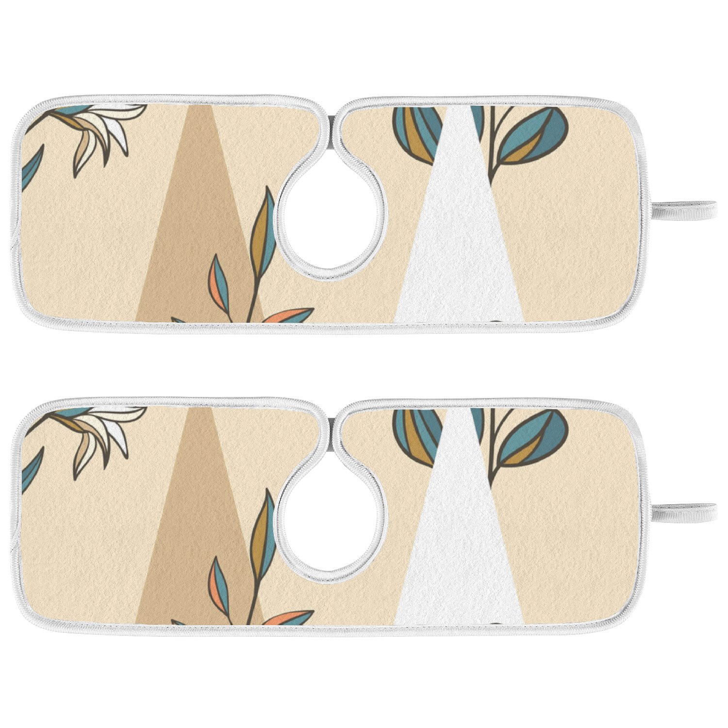 Anyway.go Faucet Drying Mat 2 Pack, Washable Faucet Absorbent Mat Sink ...