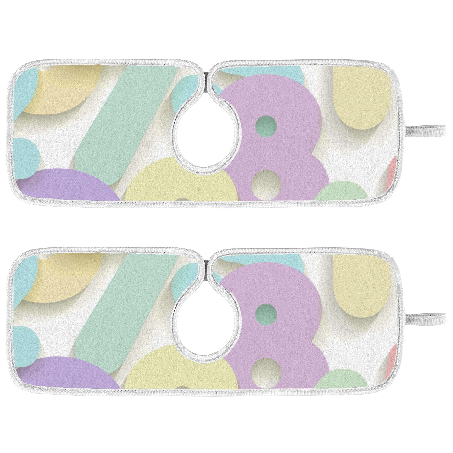 Anyway.go Faucet Drying Mat 2 Pack, Washable Faucet Absorbent Mat Sink ...