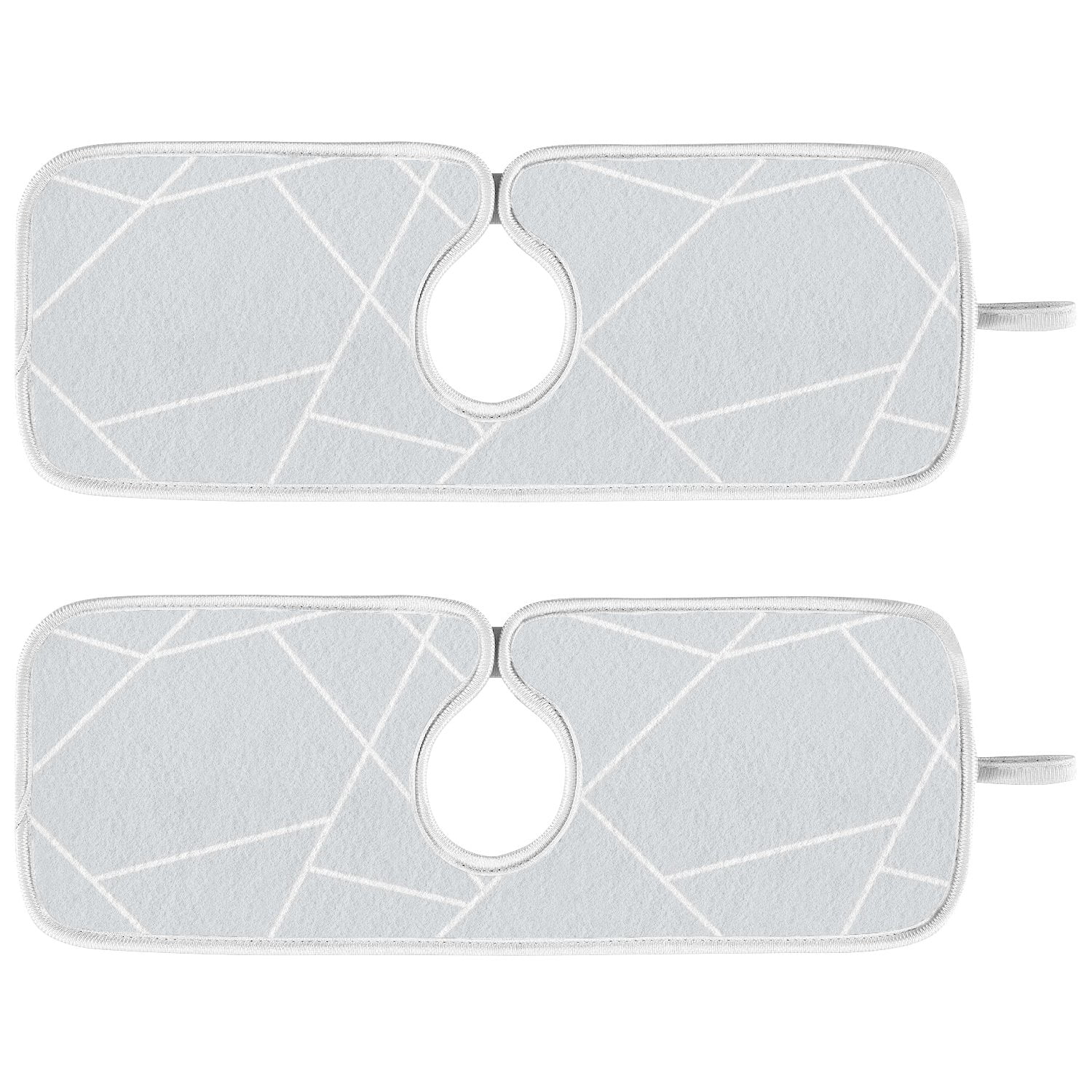 Anyway.go Faucet Drying Mat 2 Pack, Washable Faucet Absorbent Mat Sink ...