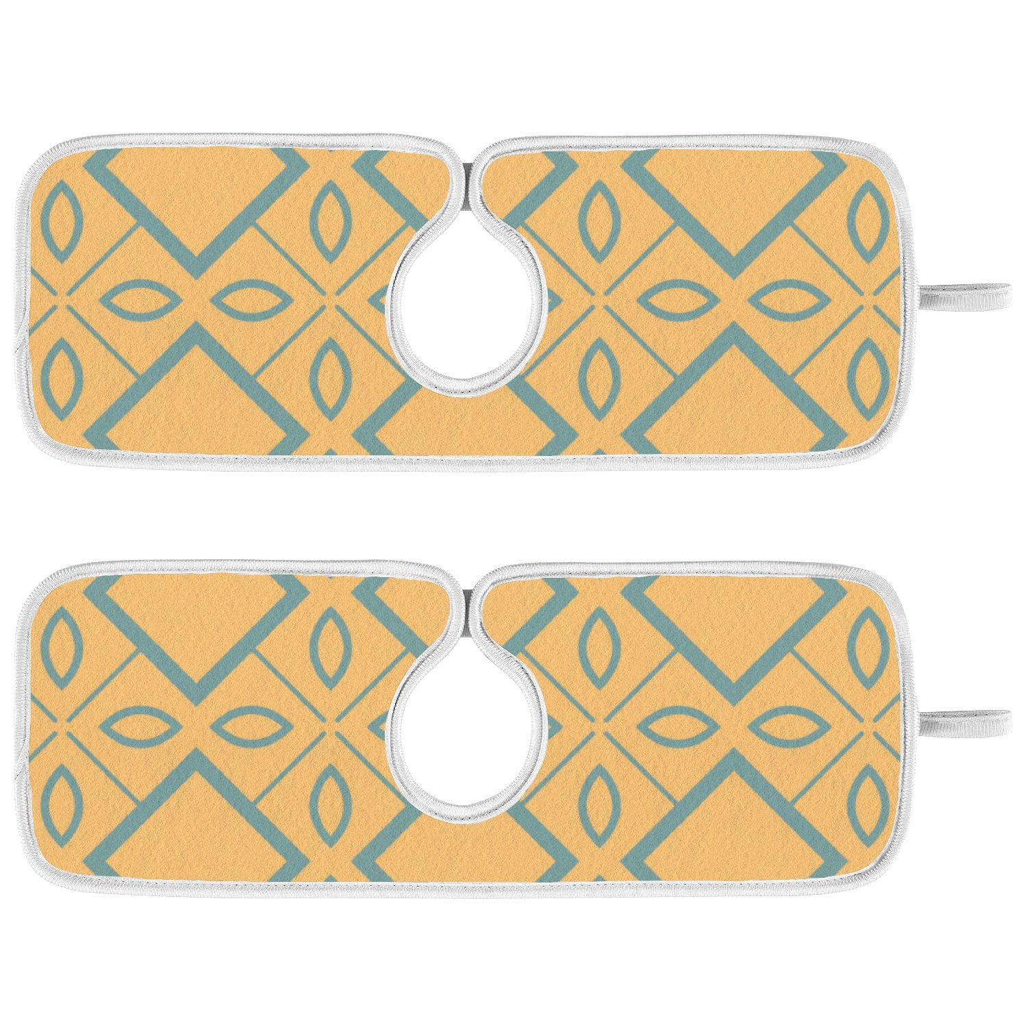 Anyway.go Faucet Drying Mat 2 Pack, Washable Faucet Absorbent Mat Sink ...