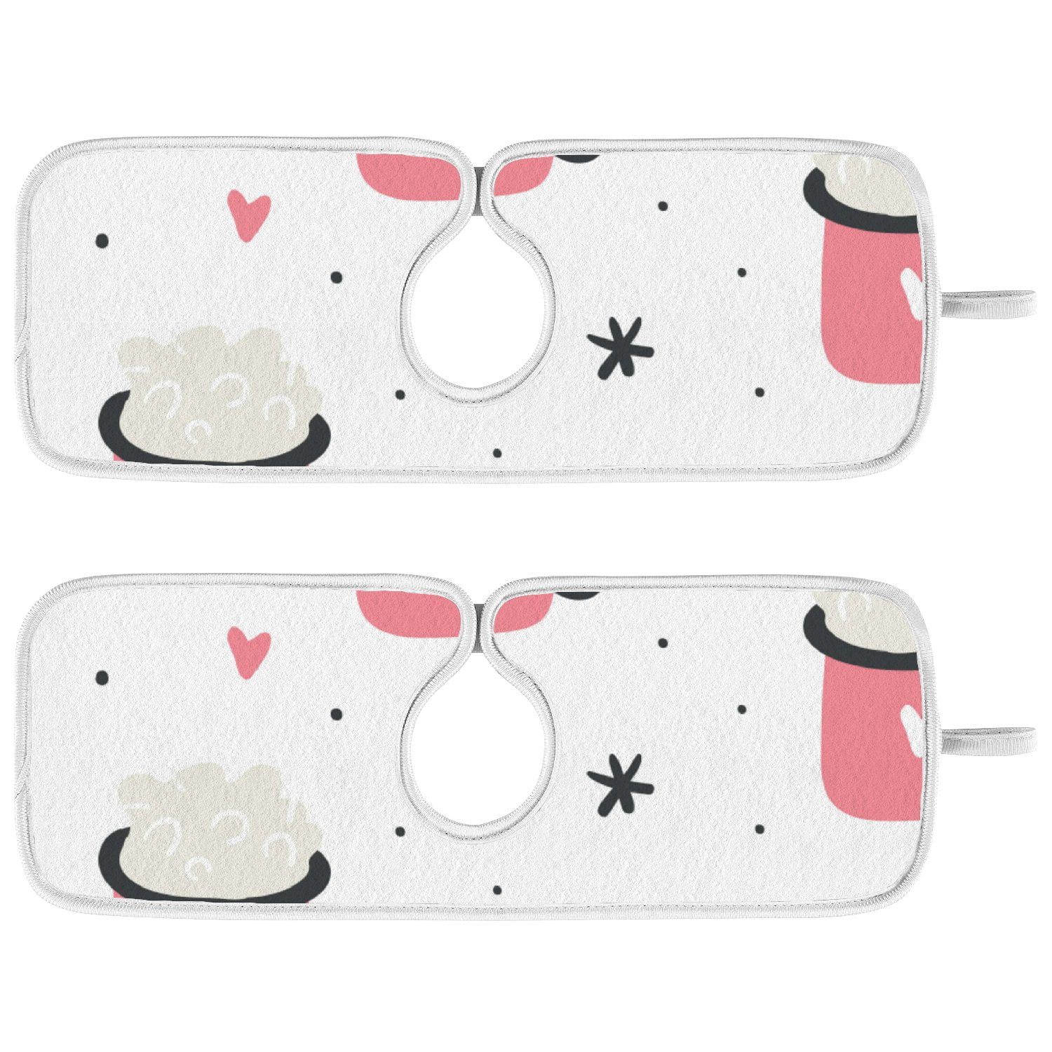 Anyway.go Faucet Drying Mat 2 Pack, Washable Faucet Absorbent Mat Sink ...