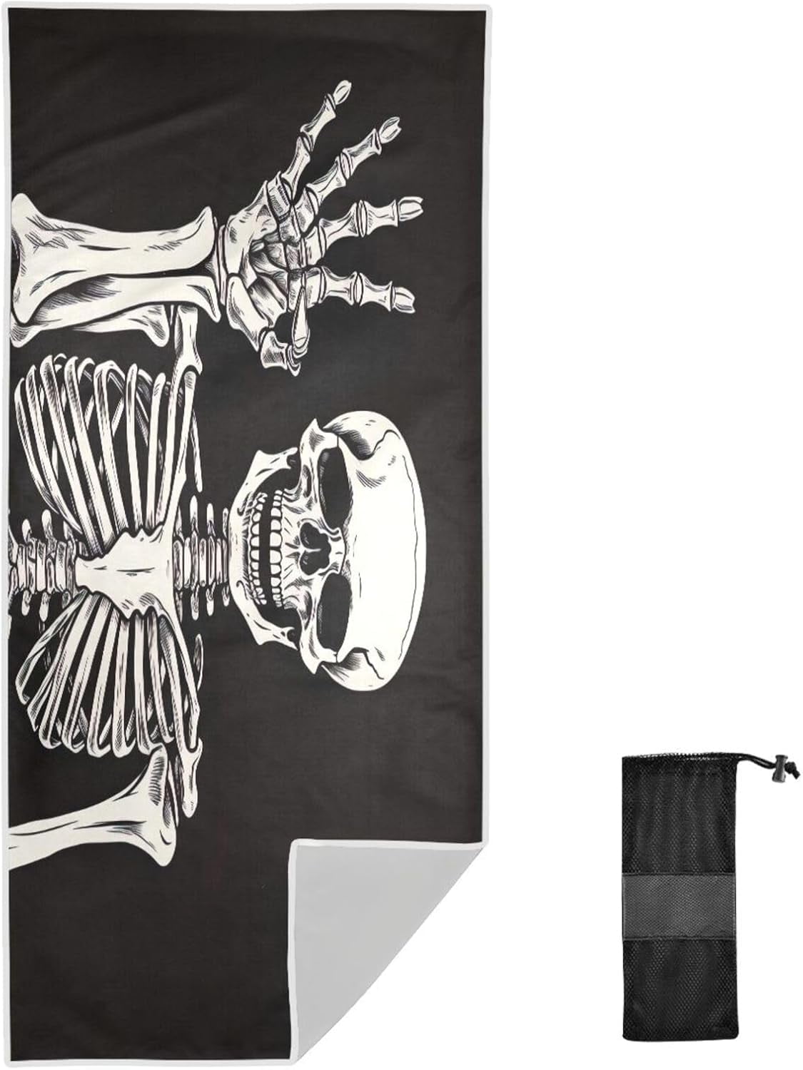 Anyway.go Funny Skeleton Beach Towel 31 x 71 in Lightweight Soft ...