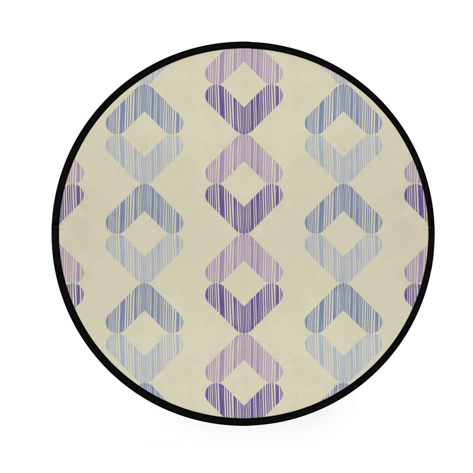 Anyway.go Round Area Rug Non-Slip Circle Floor Mat Carpet Indoor ...