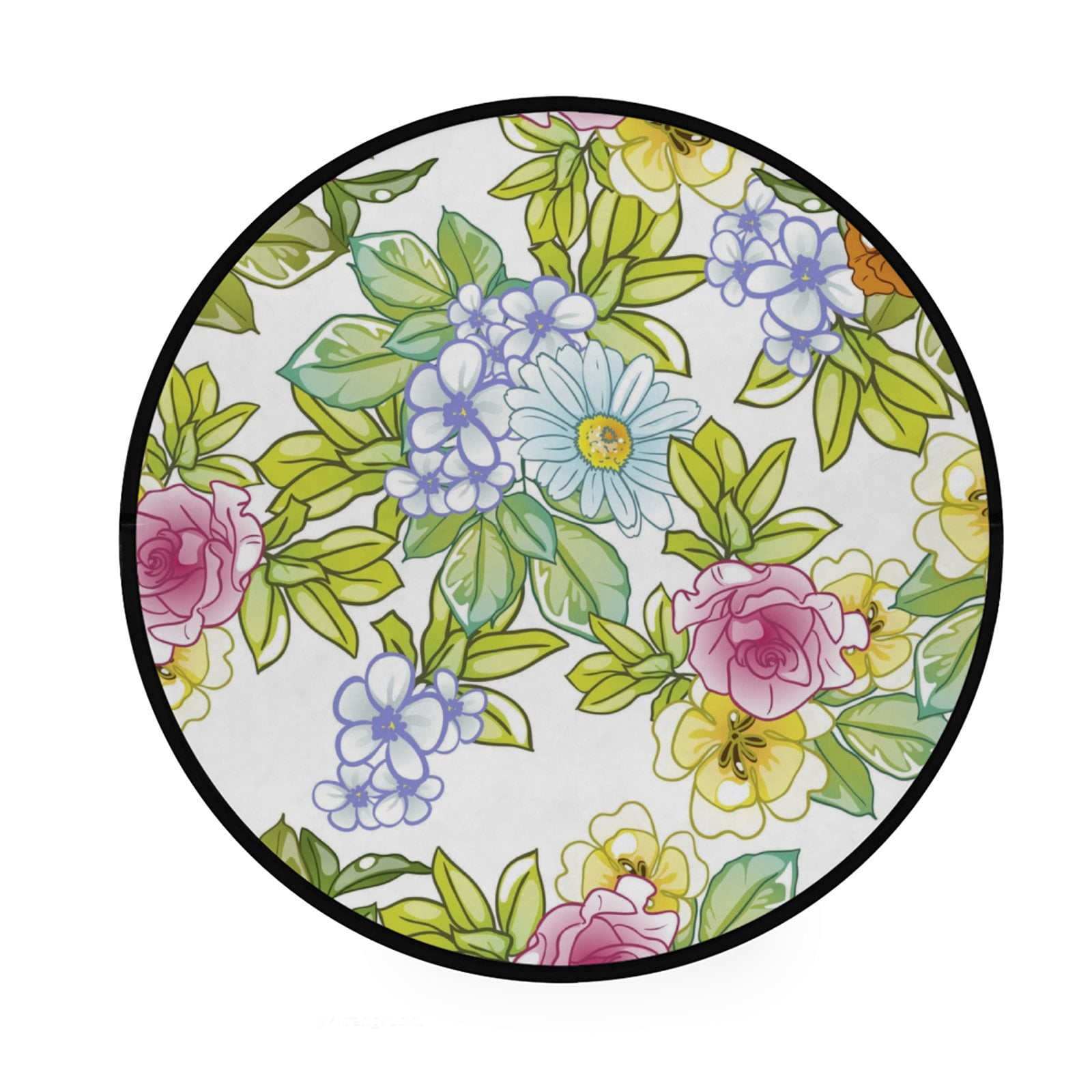 Anyway.go Round Area Rug Non-Slip Circle Floor Mat Carpet Indoor ...