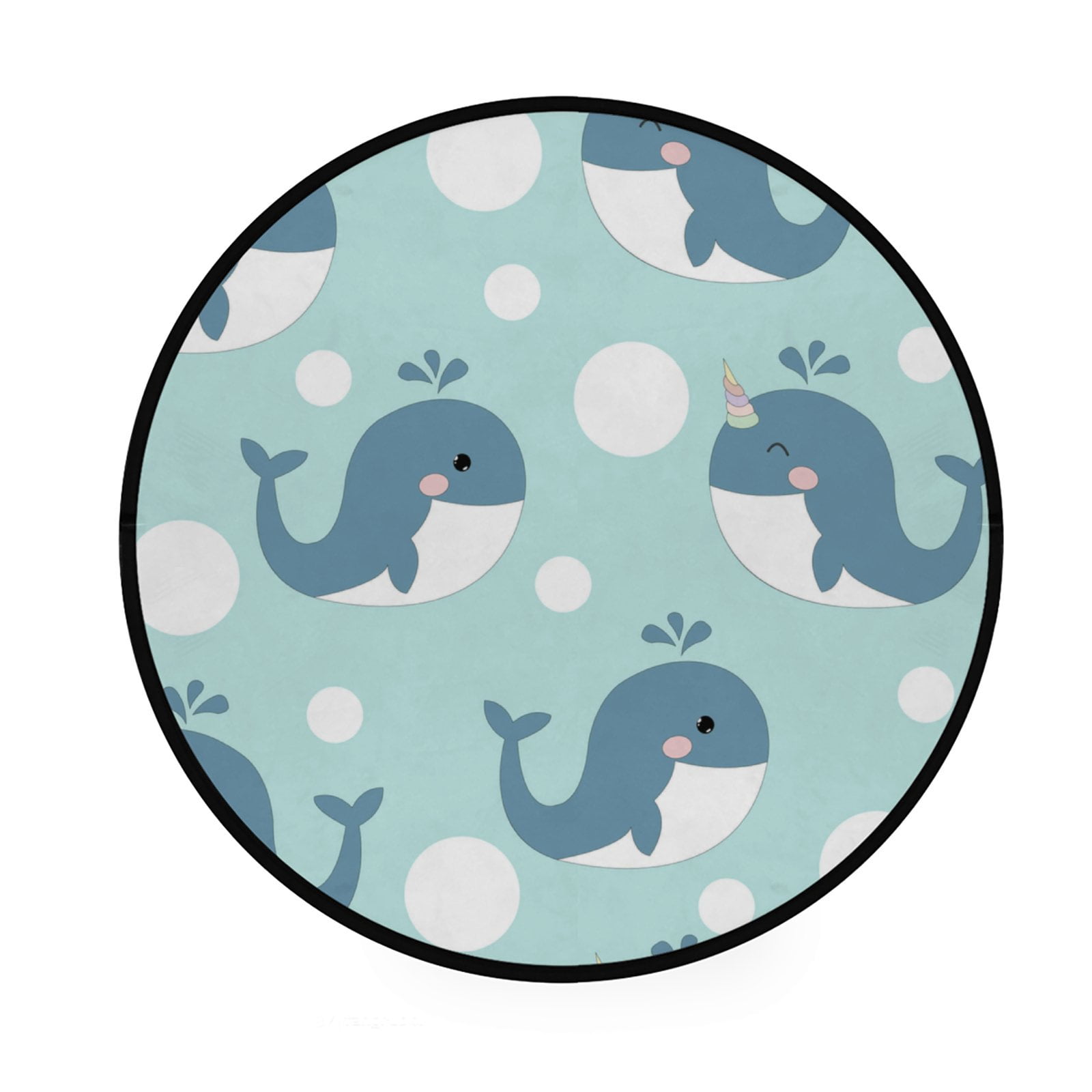 Anyway.go Round Area Rug Non-Slip Circle Floor Mat Carpet Indoor ...