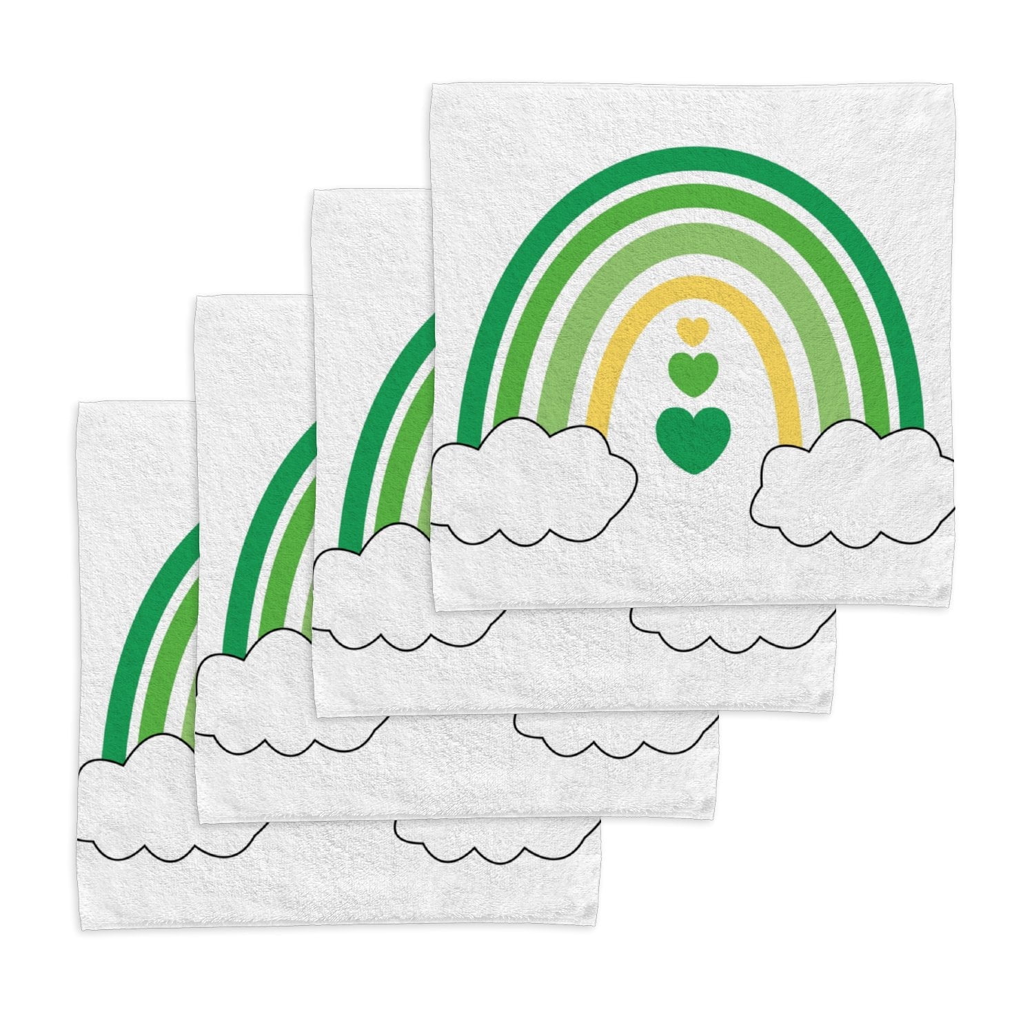 Anyway.go Wash Cloth Set of 4, 12 x 12 Inch Cotton Baby Washcloths ...