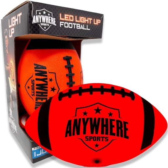Anywhere Sports Pro Glow Light-Up Football with USB Rechargeable LED ...