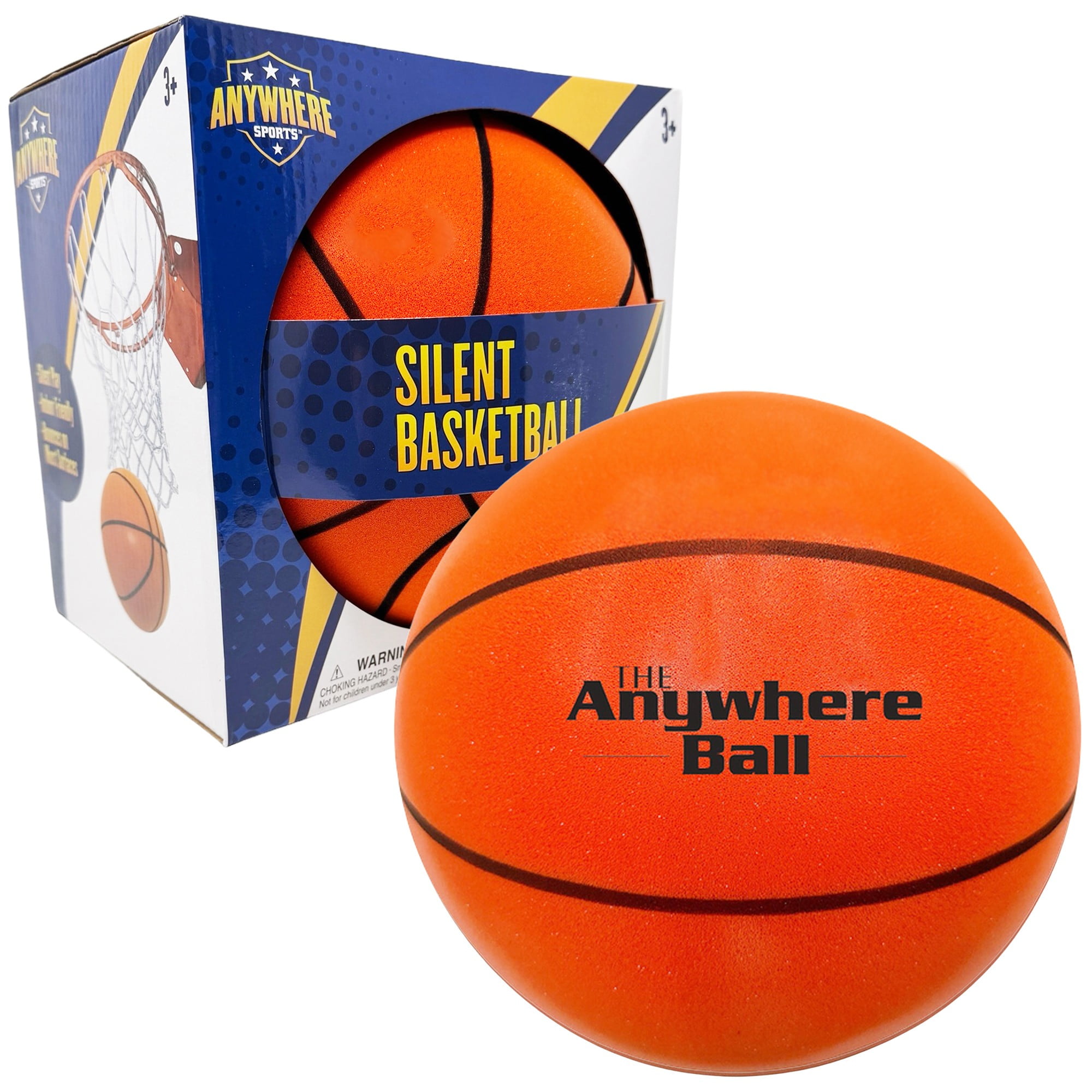 Anywhere Sports Silent Basketball 9.5 inch Foam Official Size 7 Indoor ...