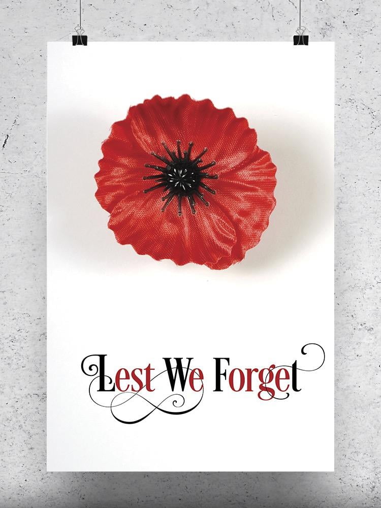 Anzac Day Fabric Red Poppy Poster - Image by Shutterstock, - Walmart.com