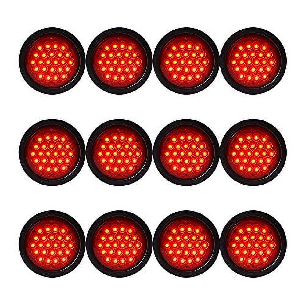 Anzio 24-LED Round Truck Trailer UTE UTV Stop Tail Brake Reverse Light ...