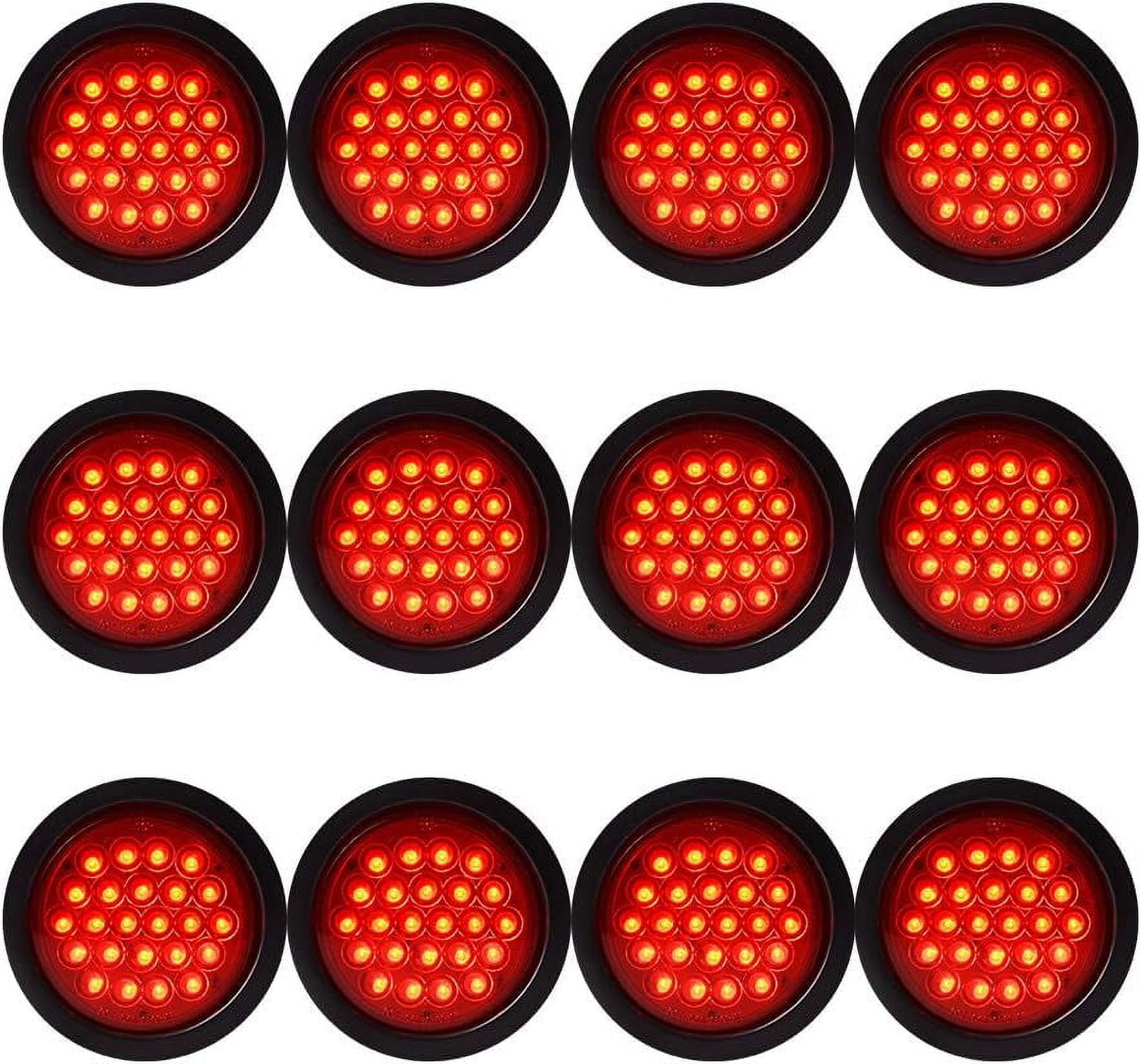 Anzio 24-LED Round Truck Trailer UTE UTV Stop Tail Brake Reverse Light ...