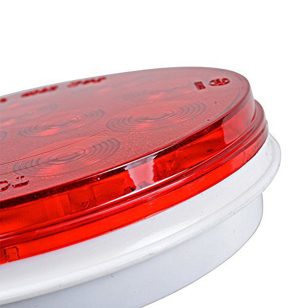 Anzio 4" Round 12-LED Trailer Tail Light Kit Stop Turn Brake Reverse ...