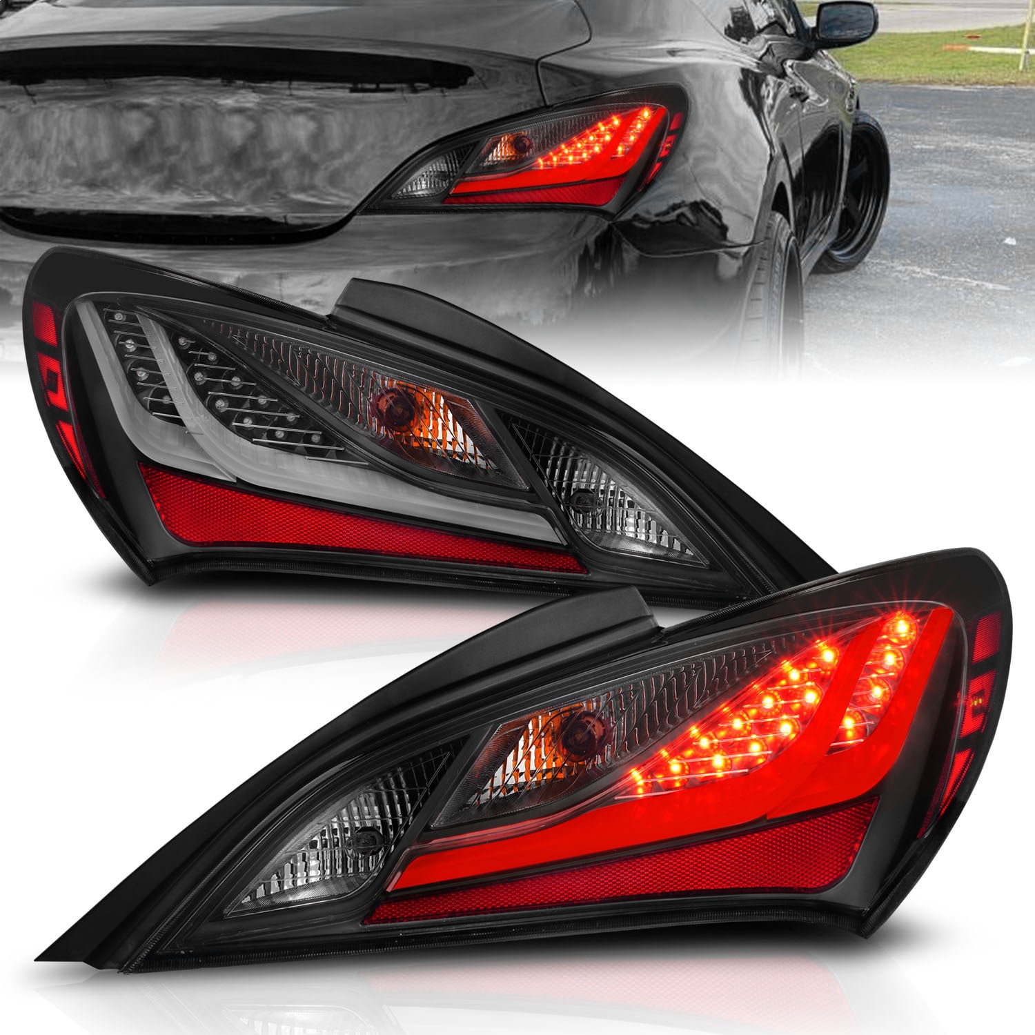 Anzo Usa 321347 Tail Light Assembly Fits 10 16 Genesis Coupe Fits ...