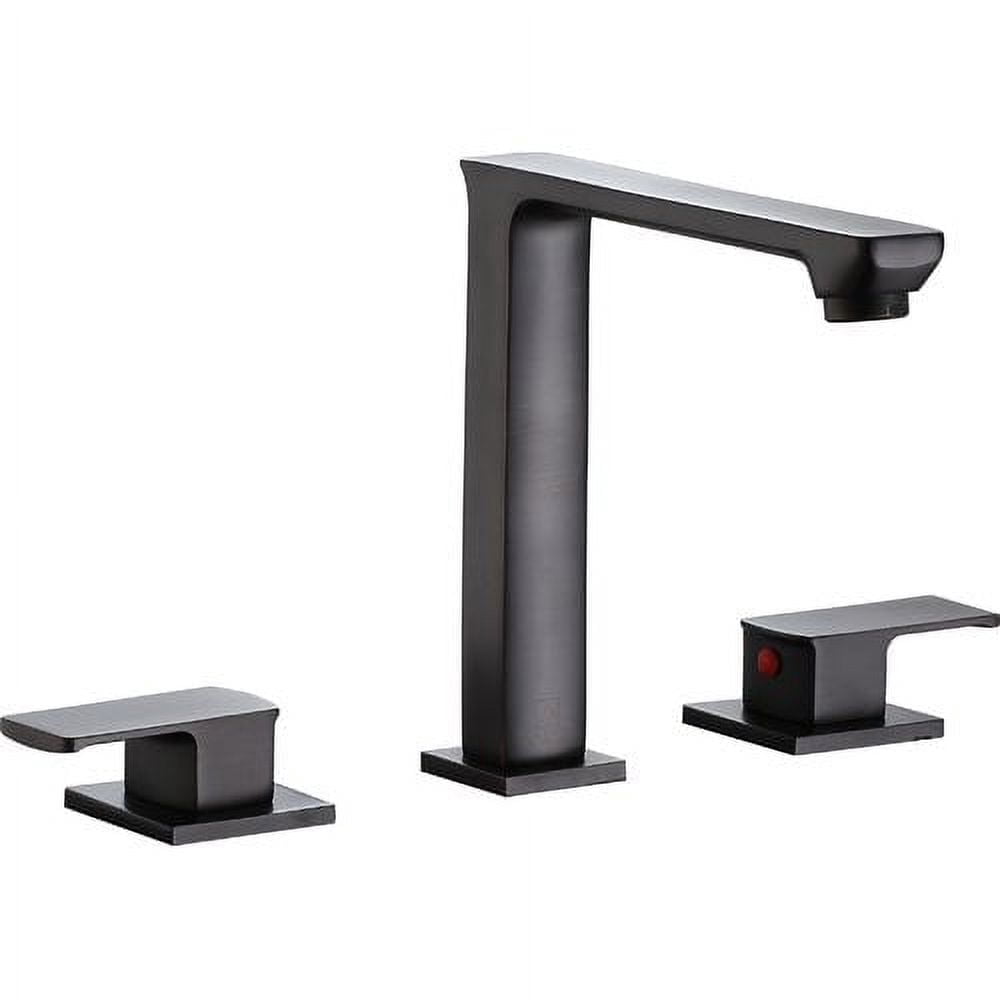 Anzzi L-Az189 Alpine 1.2 GPM Widespread Double Handle Bathroom Faucet ...