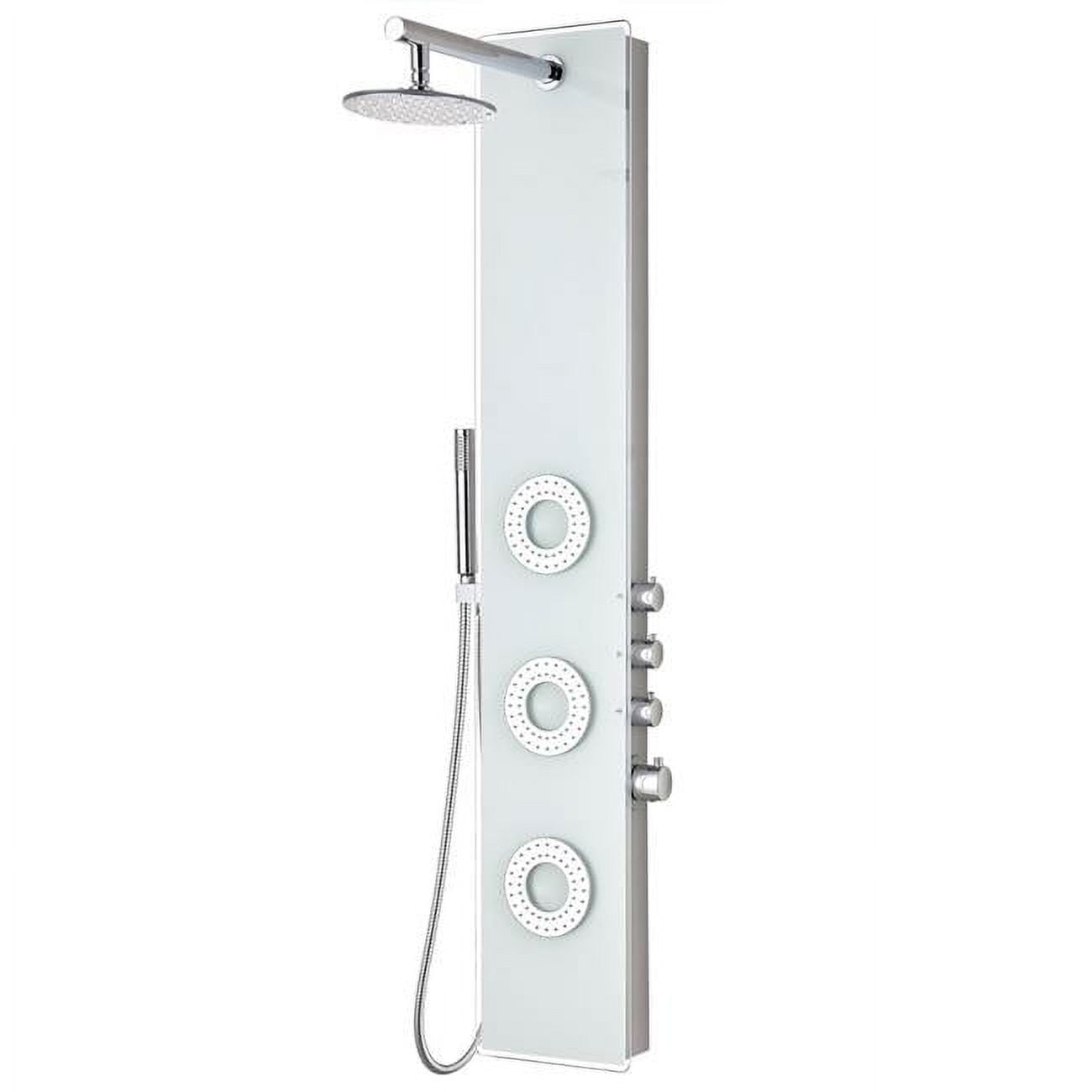 Lynn 58 in. 3-Jetted Full Body Shower Panel with Heavy Rain Shower and ...