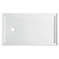 Anzzi Colossi Series 60x36 in. White Shower Base, Scratch Resilient ...