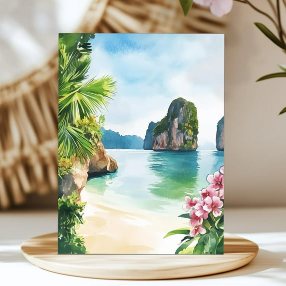 Ao Phang Nga Print, Thailand Coastal Landscape Wall Art, Tropical Seascape Print, Exotic Asian ...