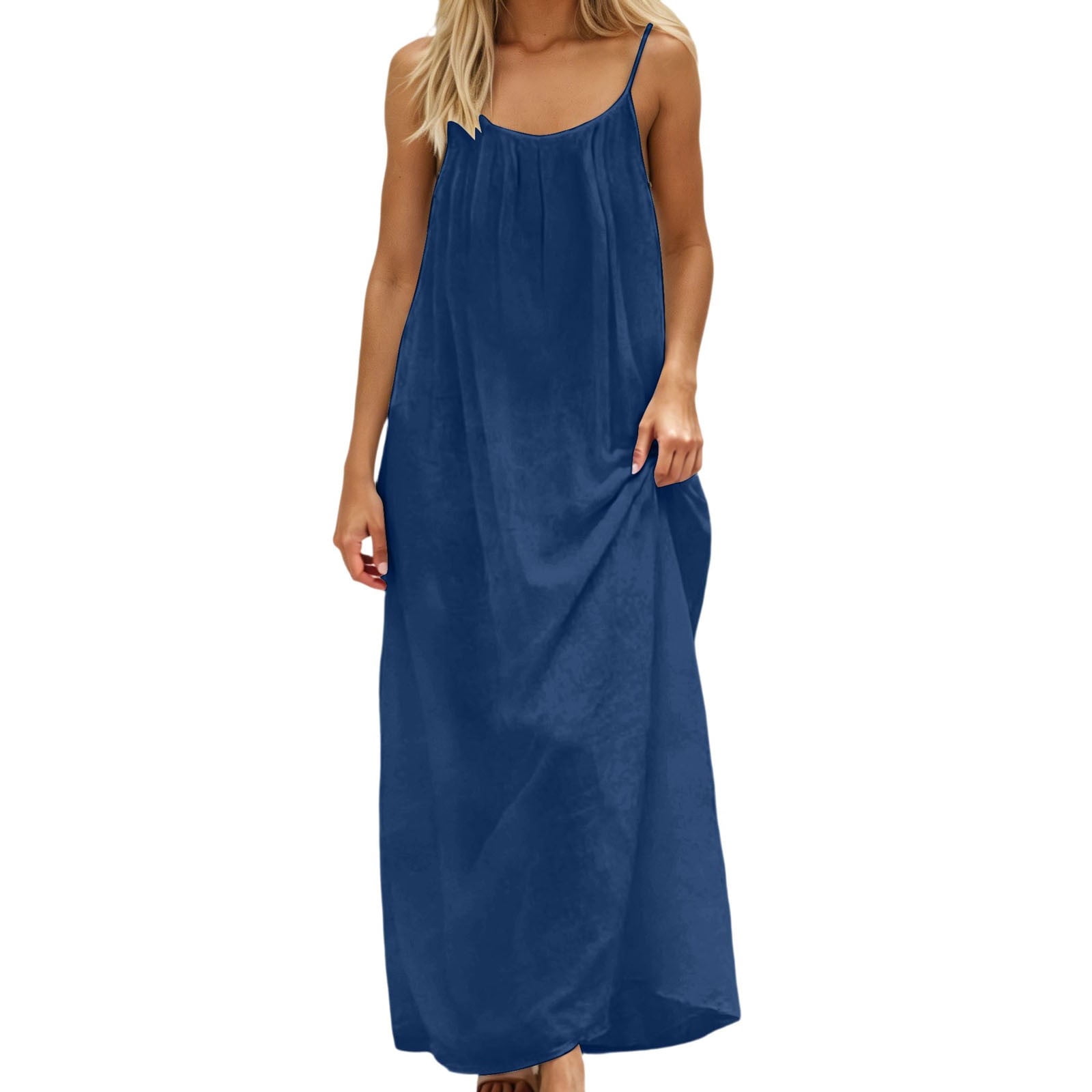 AoDai Lady's backless halter-neck dress, casual home wear, solid-color ...
