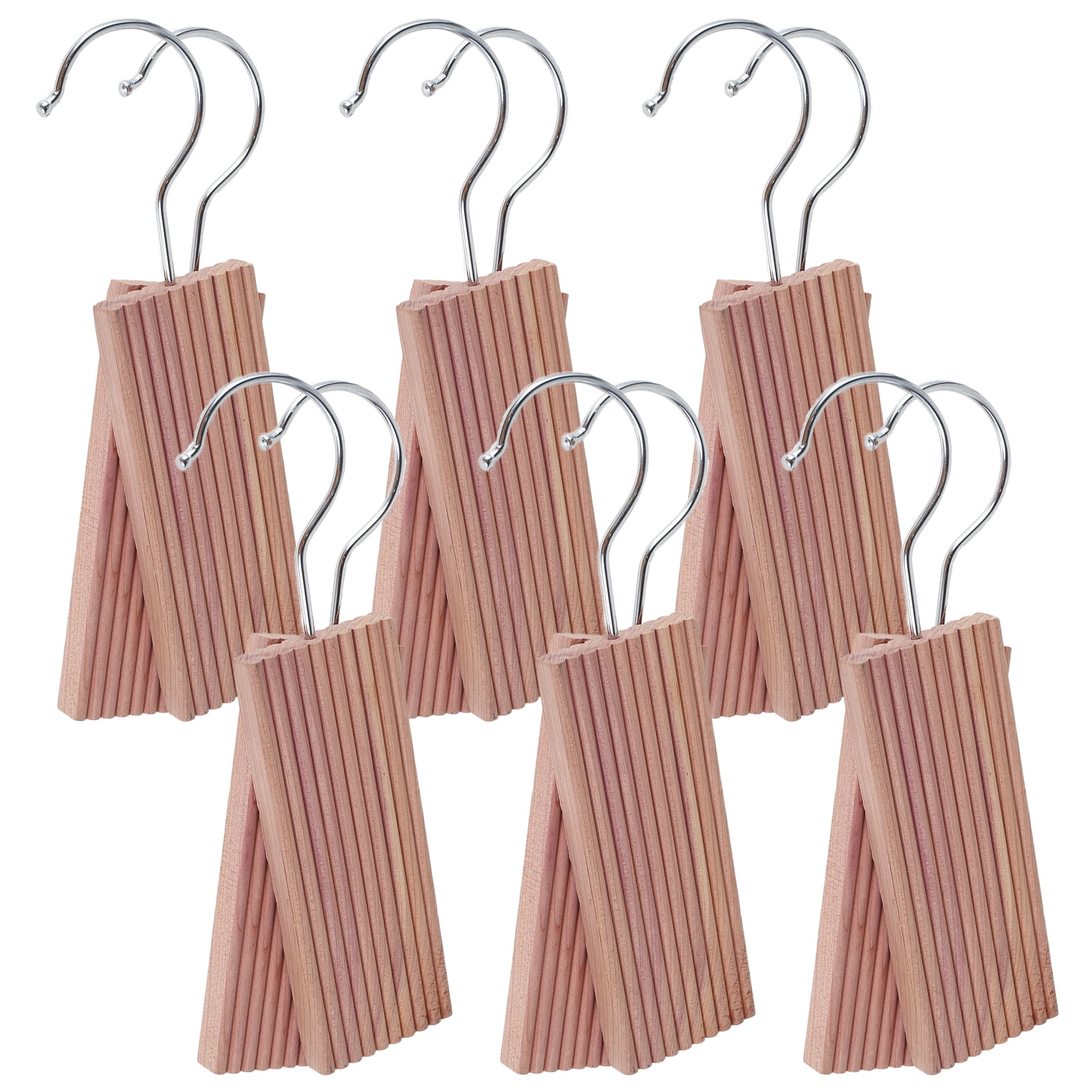 Ghojet 12 Pcs Cedar Blocks with 12 Hook Hanger Red Cedar Hang Ups for ...