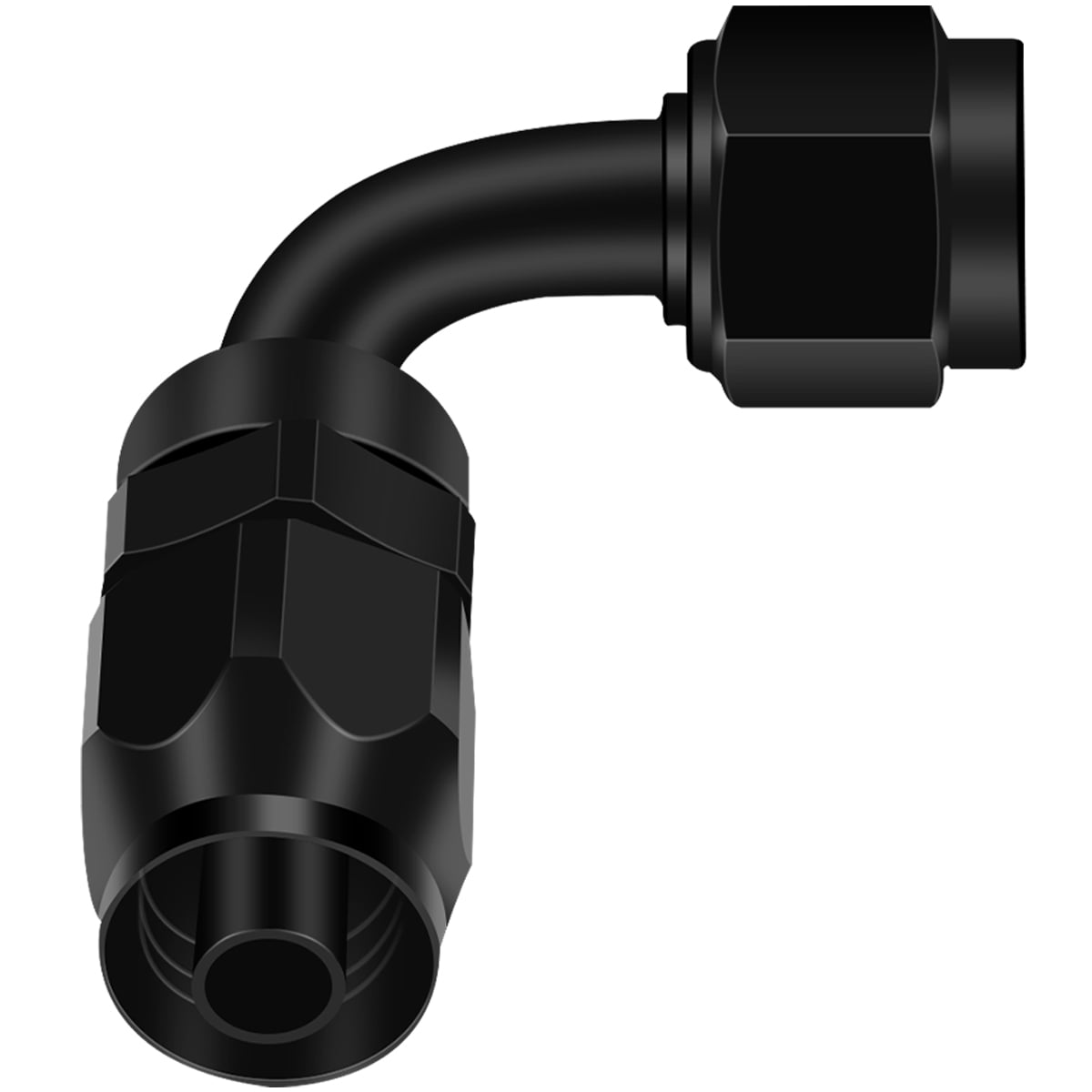 Ghojet Full Flow Swivel Hose End Fitting, 90 Degree, Aluminum, -10 AN ...
