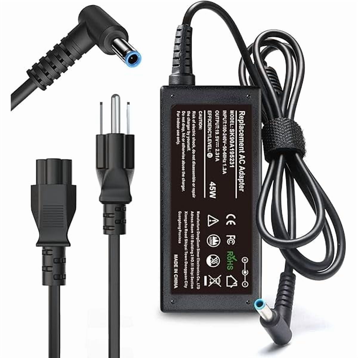 AoVoTo 45W Charger Compatible with HP Laptop Charger, Blue Tip ...