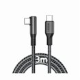 AoVoTo USB C to USB C Cable 10FT, 3m Right Angle Fast Charging Cable ...