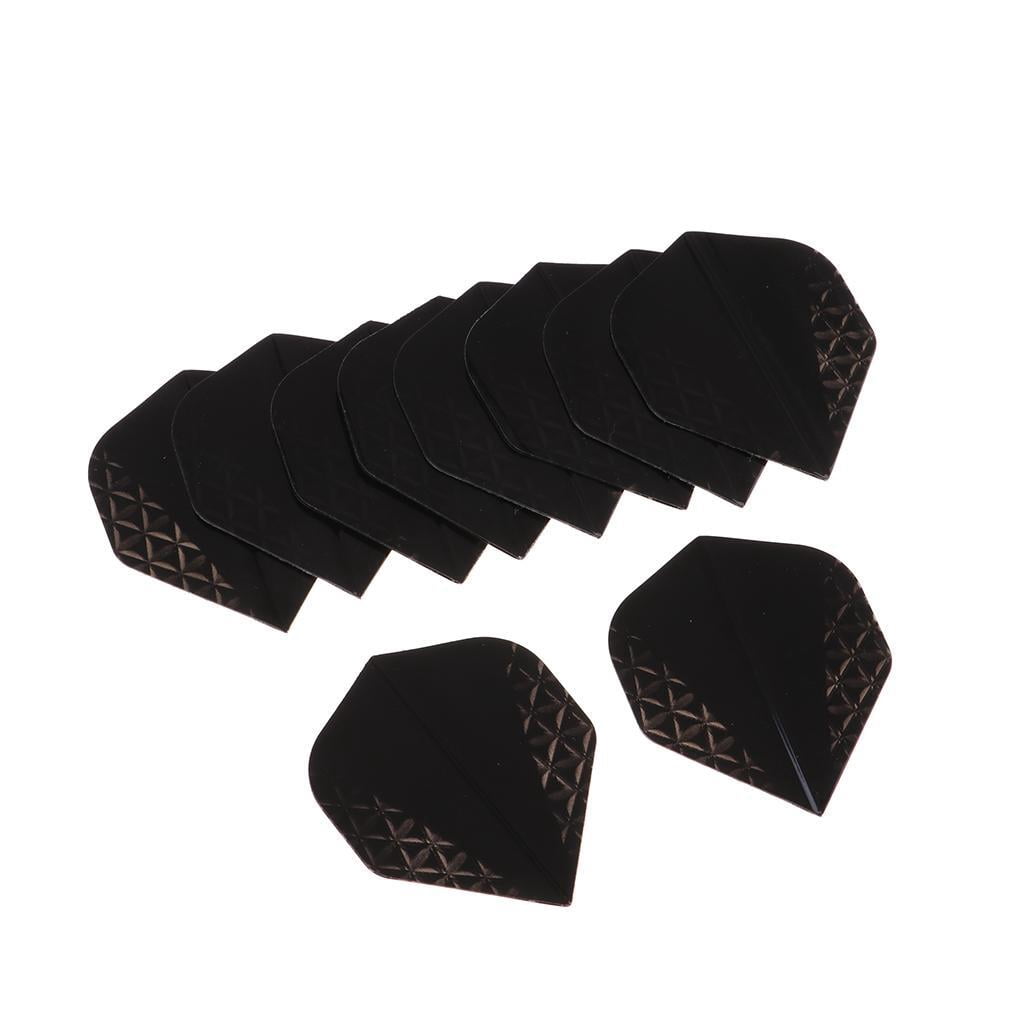 Aoanydony 10Pcs Standard Shape Flights Tail Accessory for Games Black ...