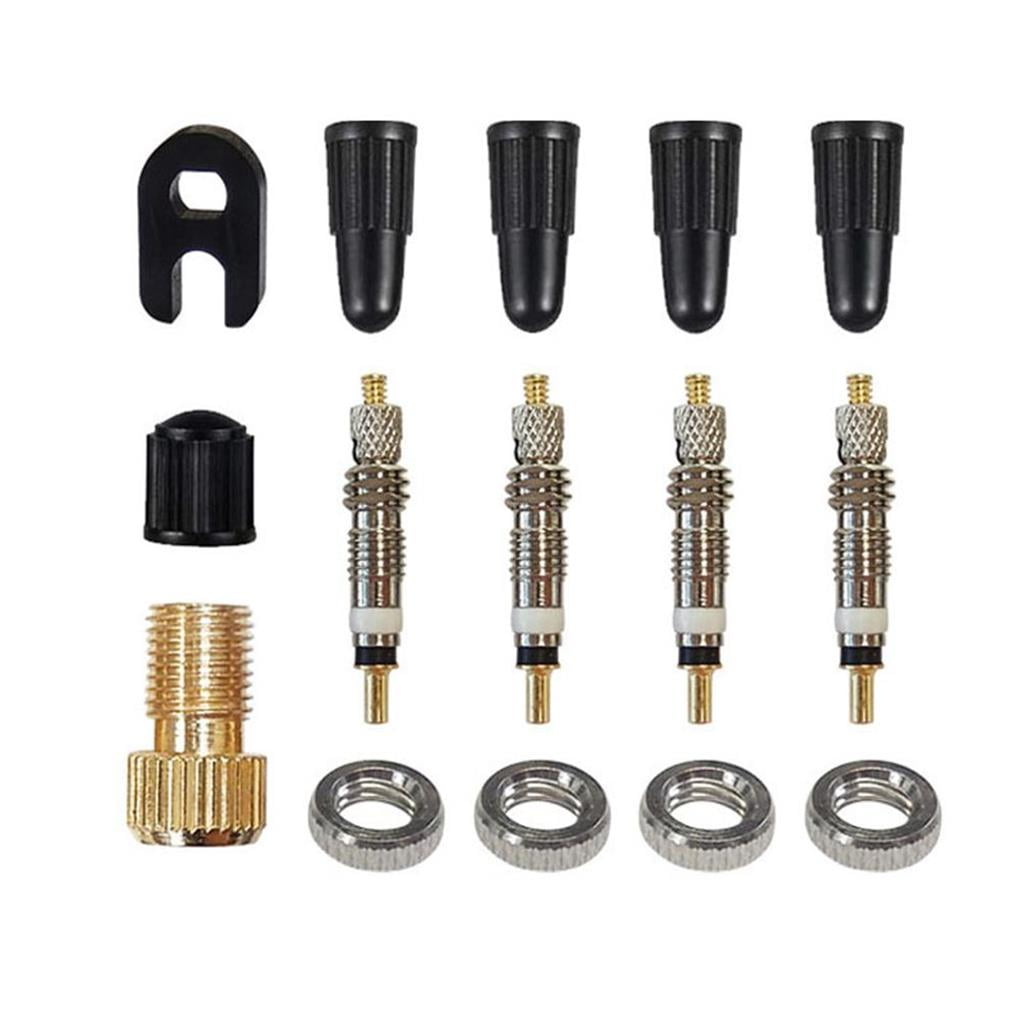 Aoanydony 15-Piece French Valve Core Accessories Adapter Valve + Rim ...