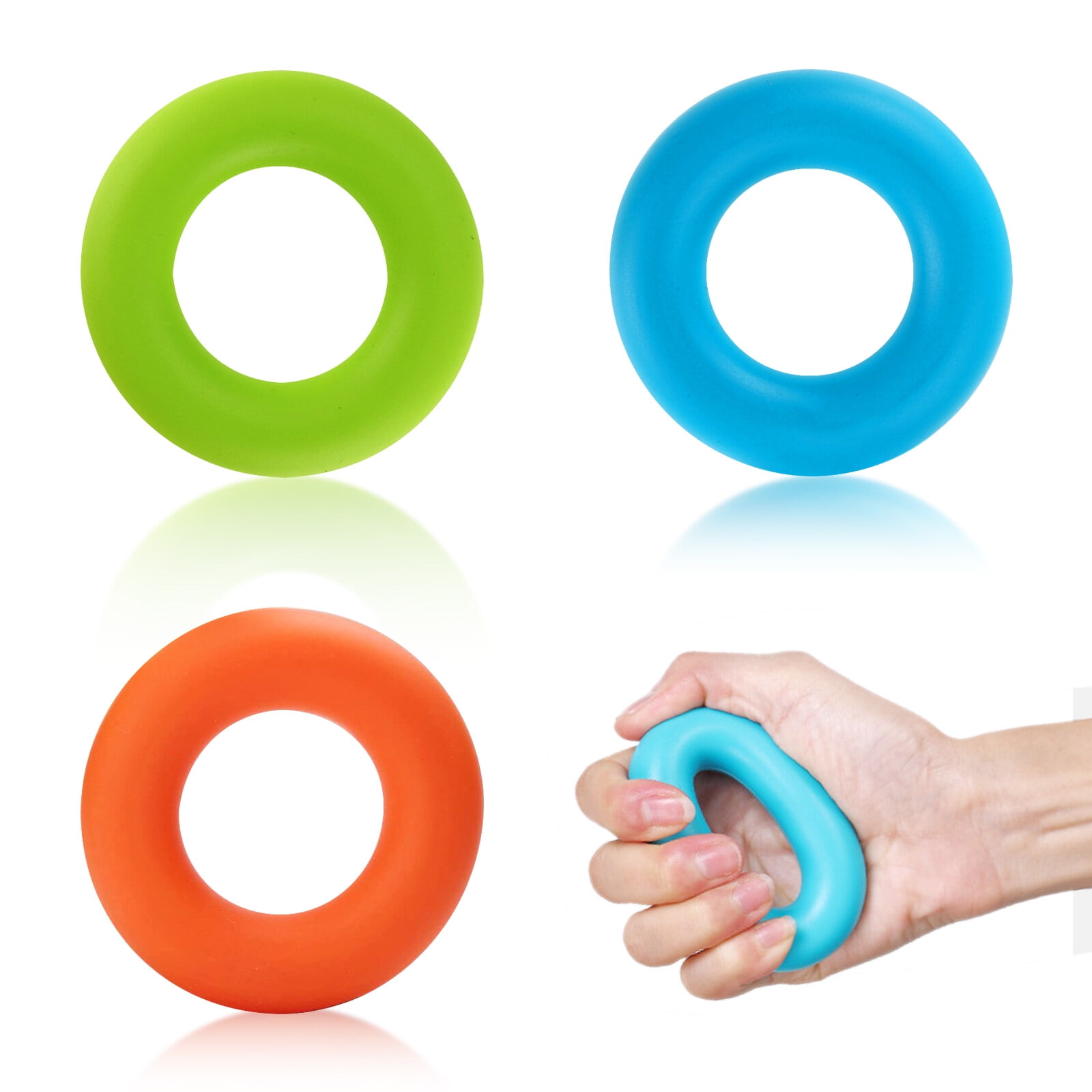 Aoanydony 3pcs Fingers Grip Ring Home Gym Adults Hands Muscle Exerciser ...
