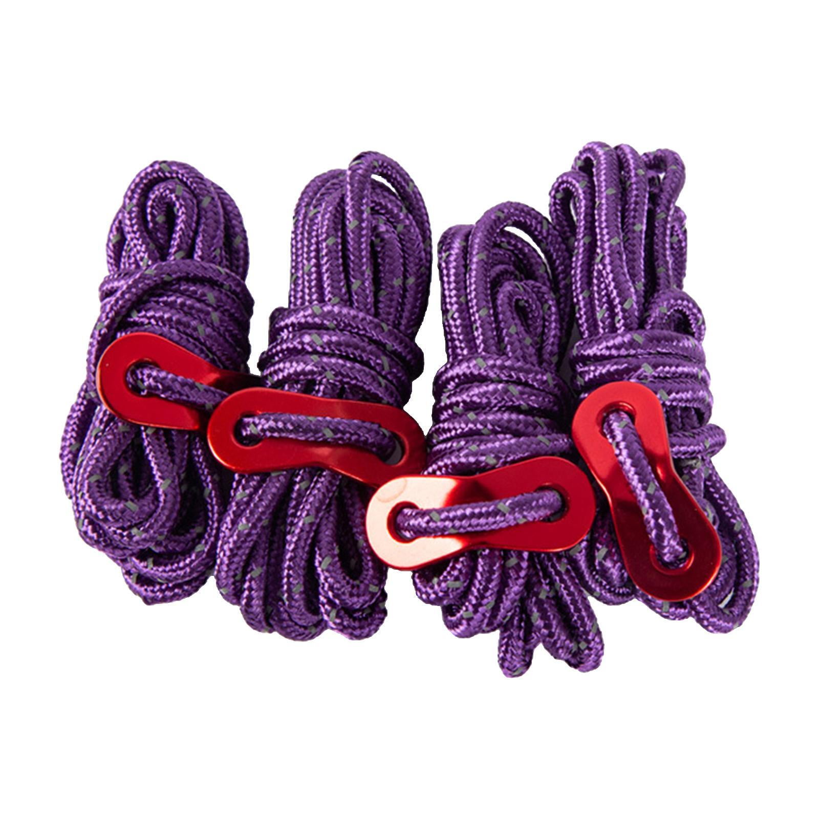 Aoanydony 4Pc 6.65ft Trip Reflective Nylon Cord Tent Guy line Rope for ...