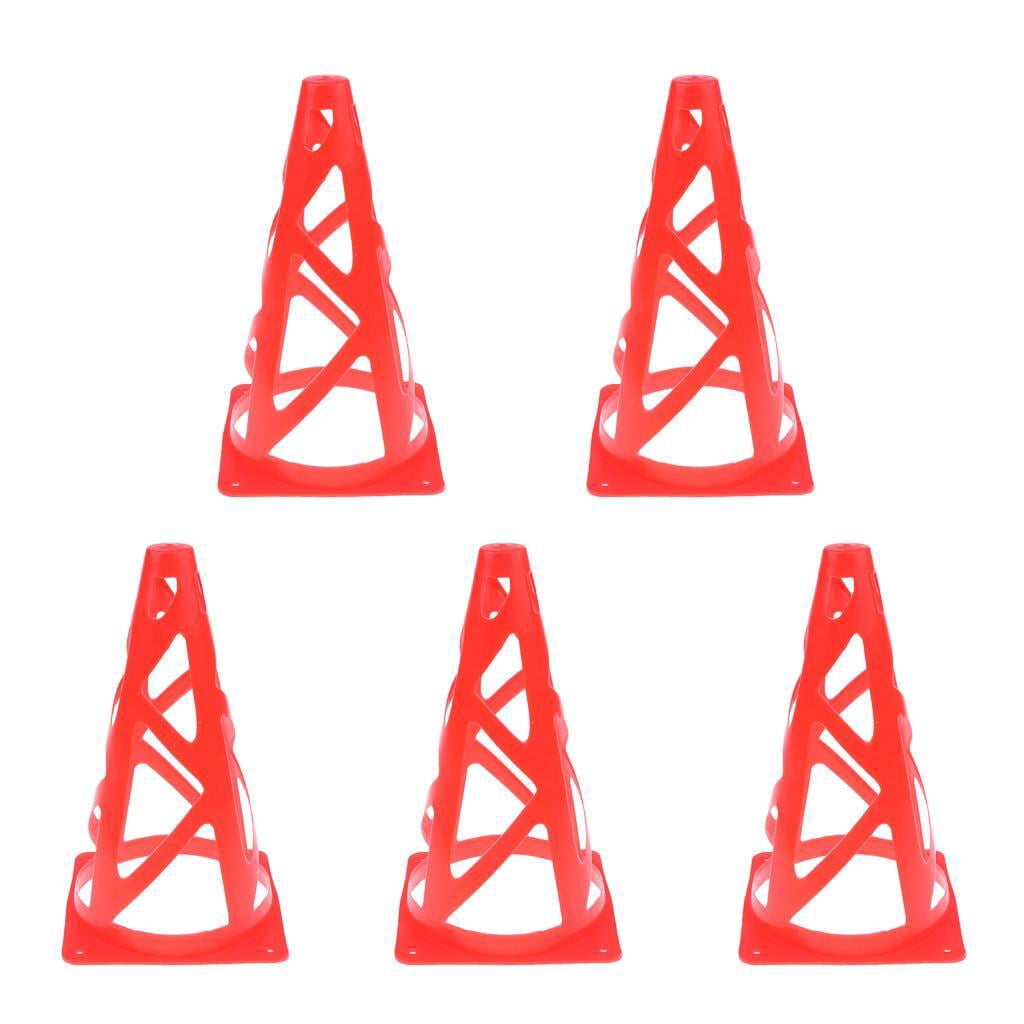 Aoanydony 5 Pieces 9 PE Sport Training Traffic Cone for Soccer Football ...