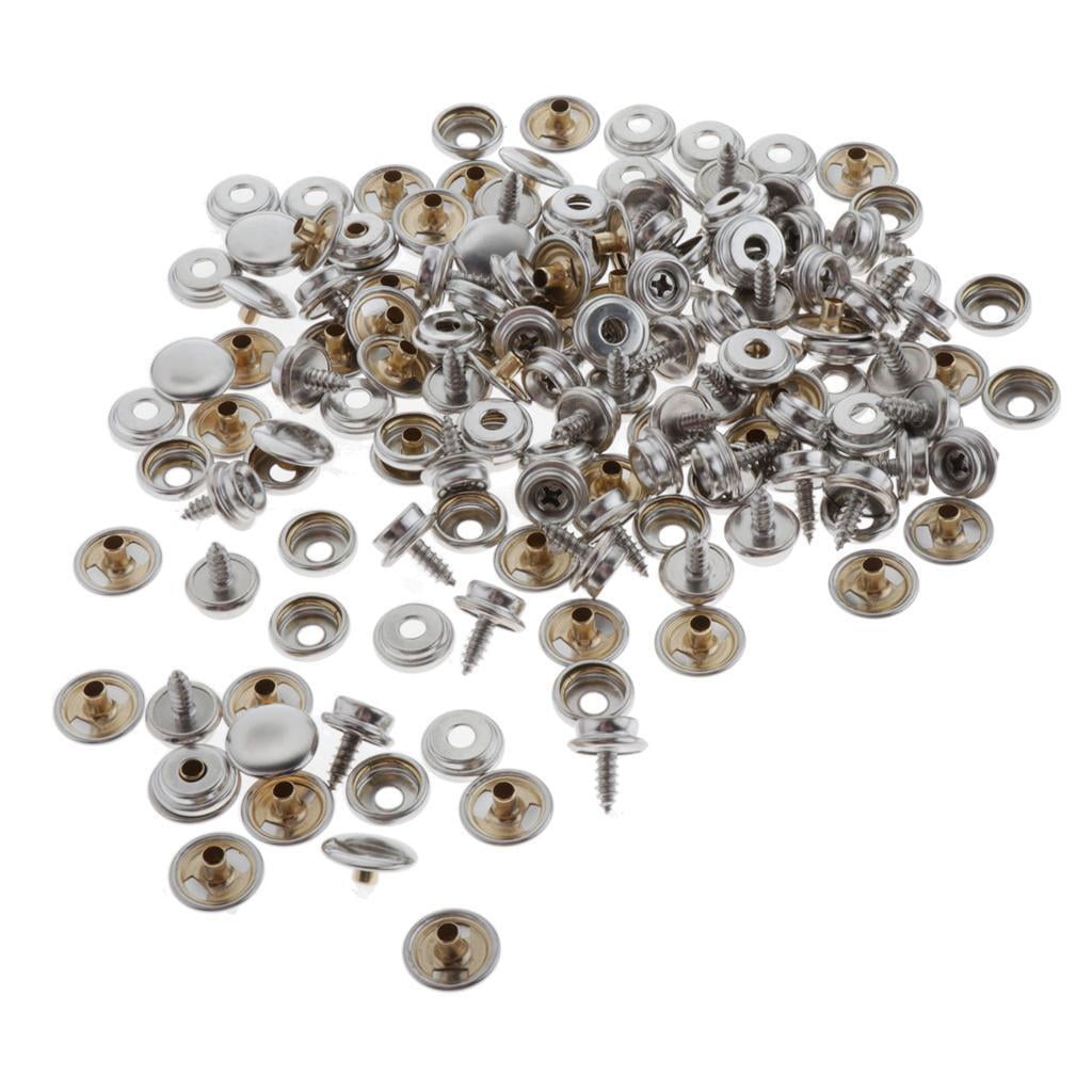 Aoanydony 50 Sets Fastener Screw Snaps Stub for Marine Boat Canvas Tarp ...