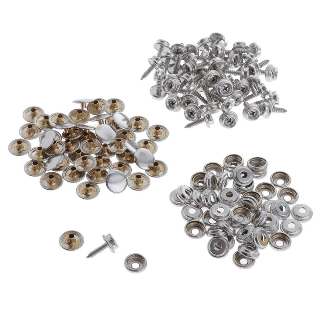 Aoanydony 50 Sets Fastener Screw Snaps Stub for Marine Boat Canvas Tarp ...