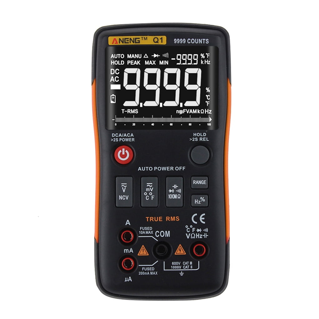 Aoanydony ANENG Q1 True-RMS Digital Multimeter Button 9999 Counts with ...