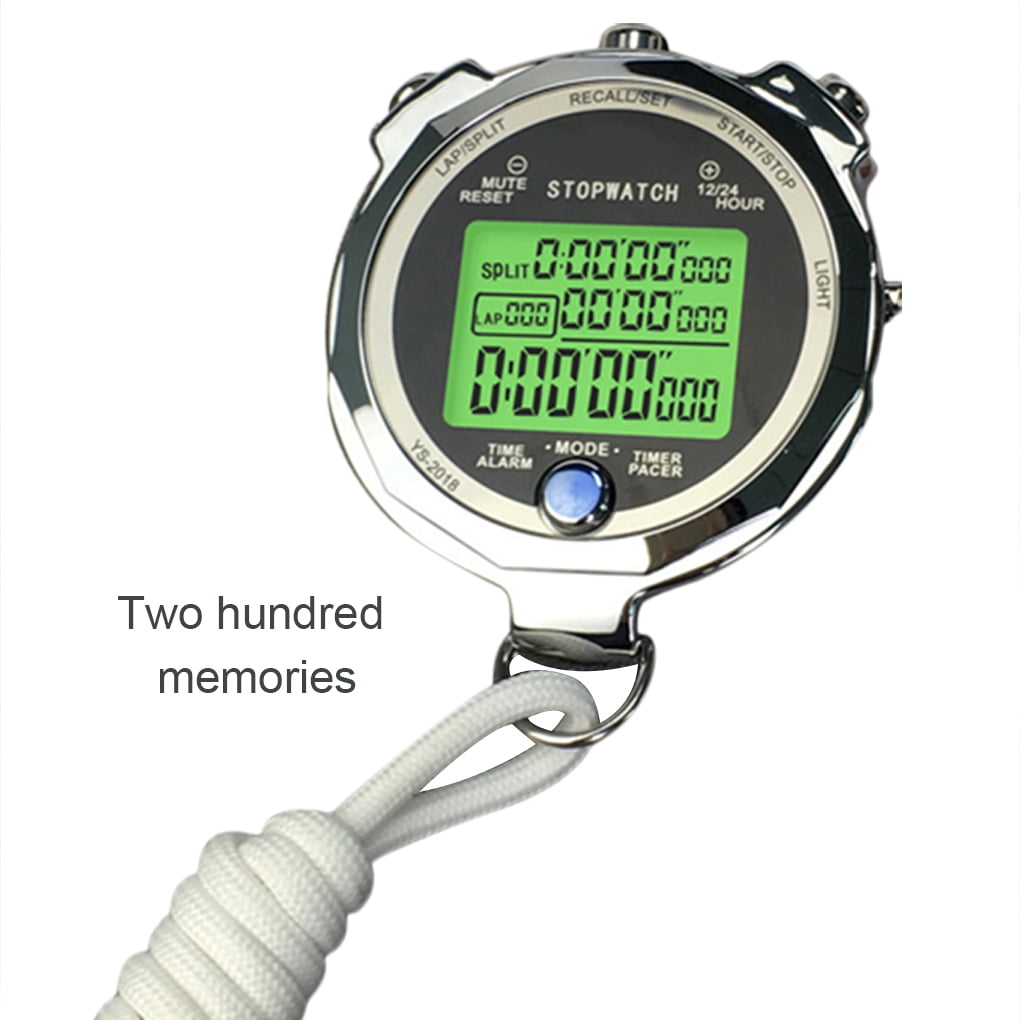 Aoanydony Backlight Stopwatch Metal Athletic Training Digital Timer 1 ...