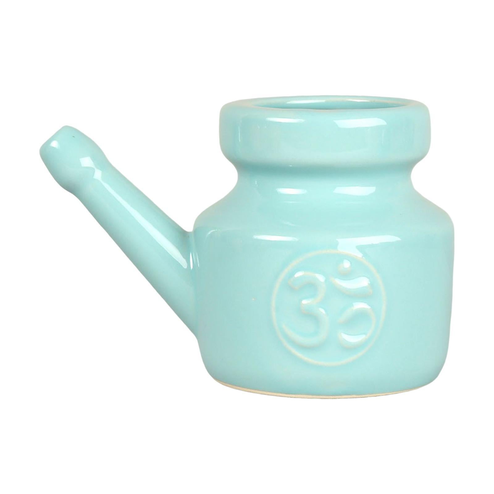 Aoanydony Ceramic Neti Pot Leakproof Sinus Rinse Pot Durable for Nasal ...