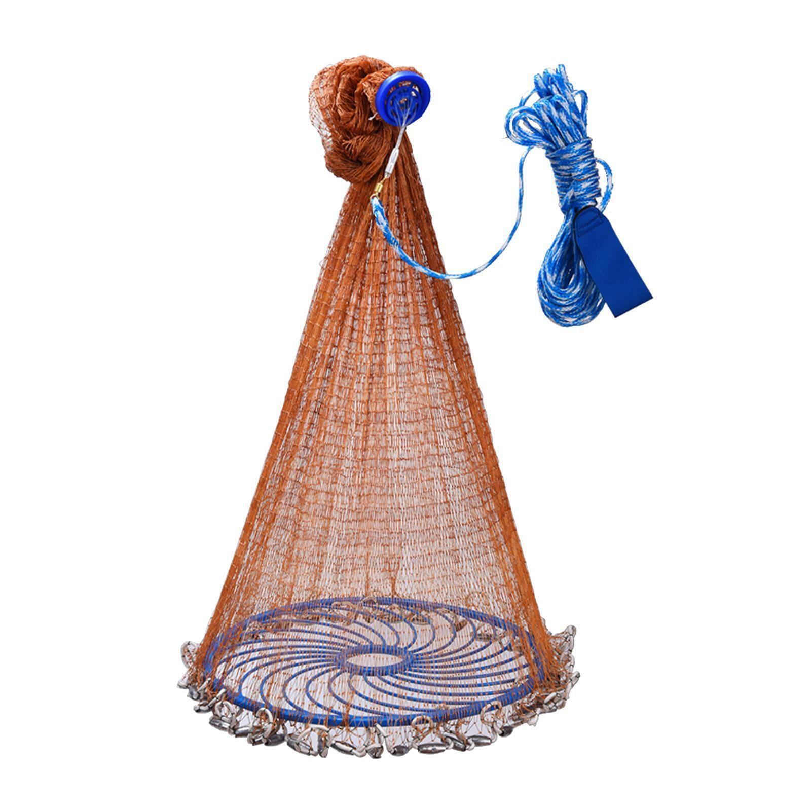 Aoanydony Fishing Cast Net Bait Easy Throw Hand Cast Trap Mesh C ...