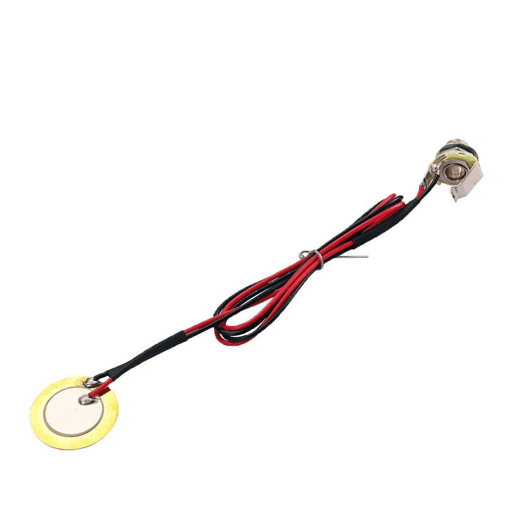Aoanydony Prewired Piezo Pickup with 27mm Piezo Disc for Guitar ...