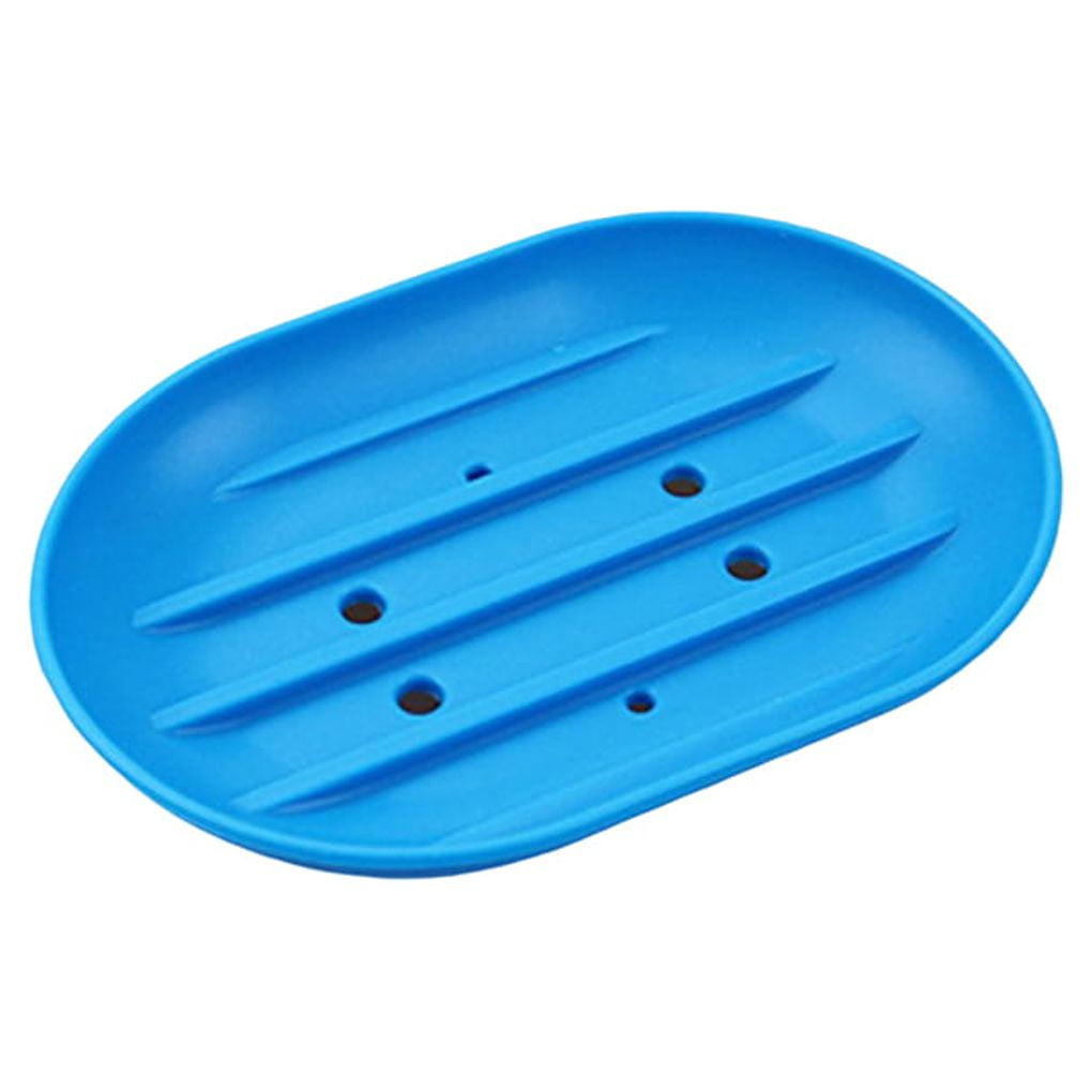 Aoanydony Silicone Bathroom Soap Dish Plate Holder Tray Case Shower ...