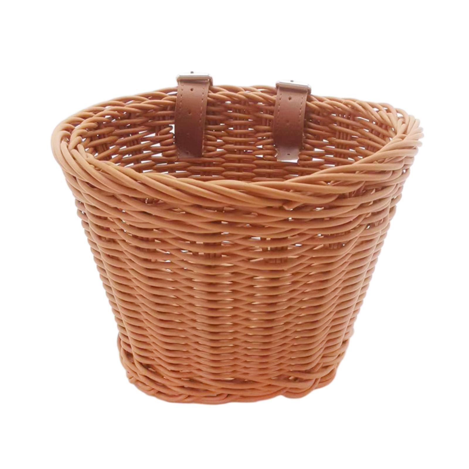 Aoanydony Wicker Kids Bike Basket Portable Front Wicker for Girls Boys ...