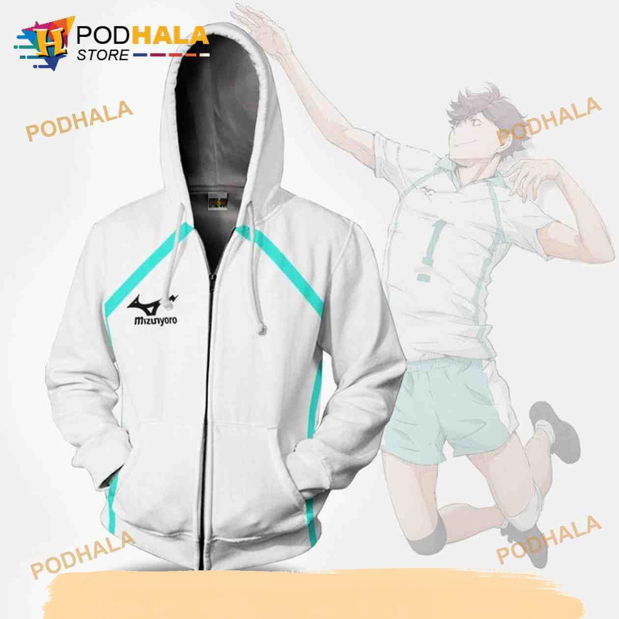 Aoba Johsai High Uniform Haikyuu 3D Hoodie Anime Outfit - Walmart.com
