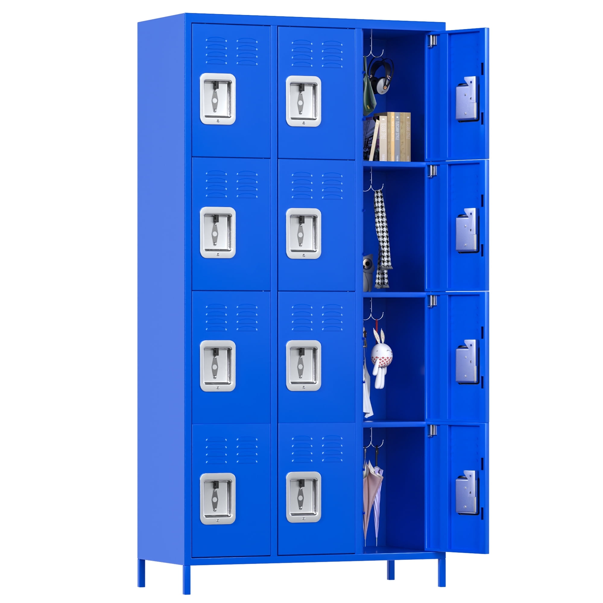 Aobabo 12 Doors Metal Storage Locker for Employees, Storage Locker for ...