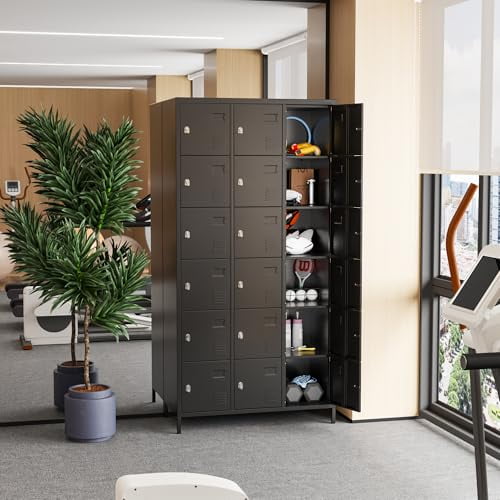 Aobabo 18 Doors Metal Lockers for Employees School Office Gym Home ...