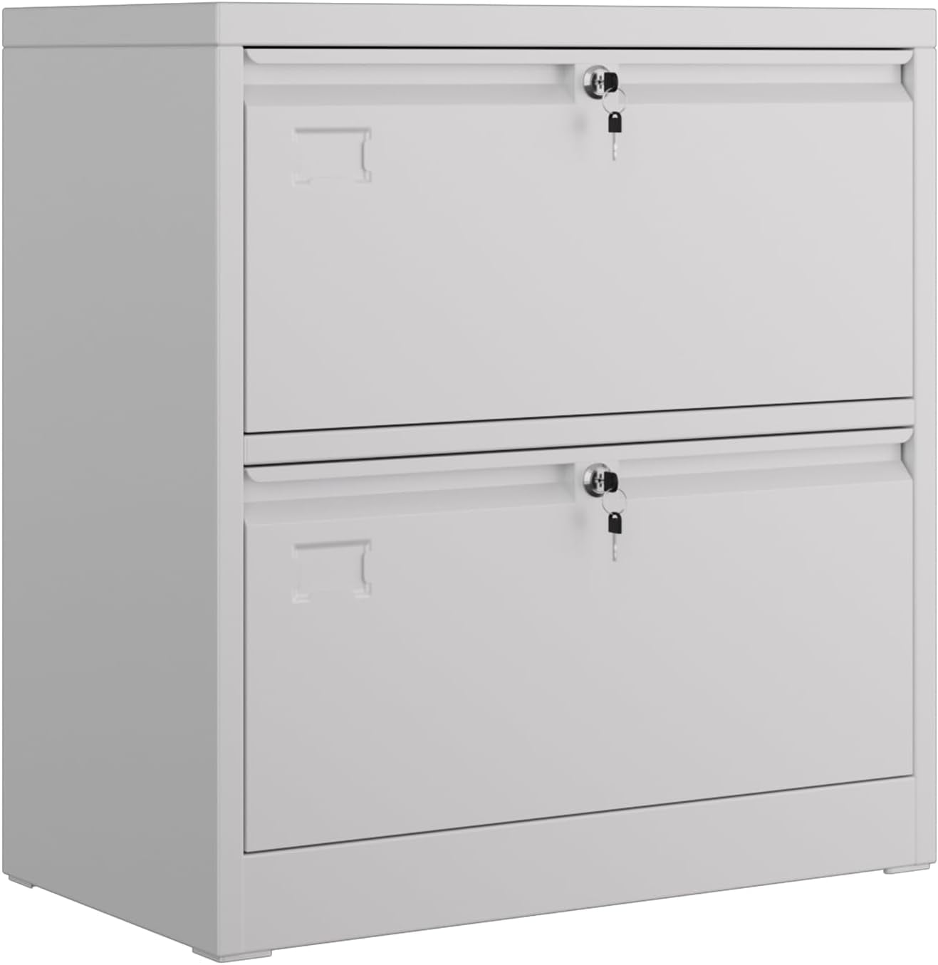 Aobabo 2 Drawer Lateral File Cabinet, Lockable Metal Filing Cabinet ...
