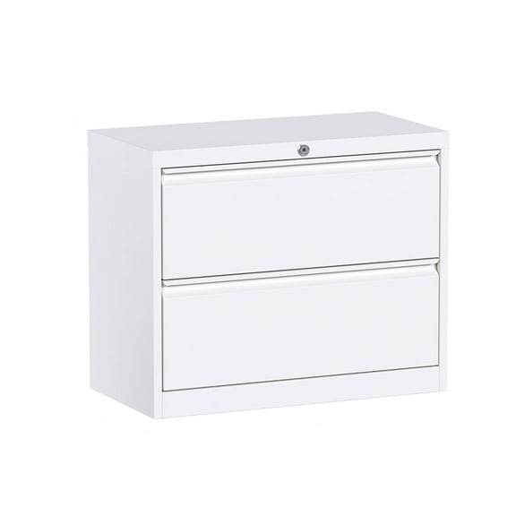 Fully Assembled 2 Drawer File Cabinet, Locking Full Filing Cabinet ...