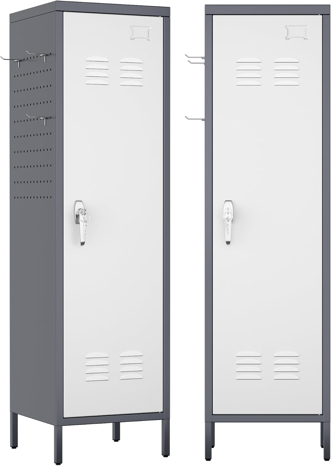 Aobabo Metal 54" H Metal Storage Locker for Employees, Lockable 1 Door ...
