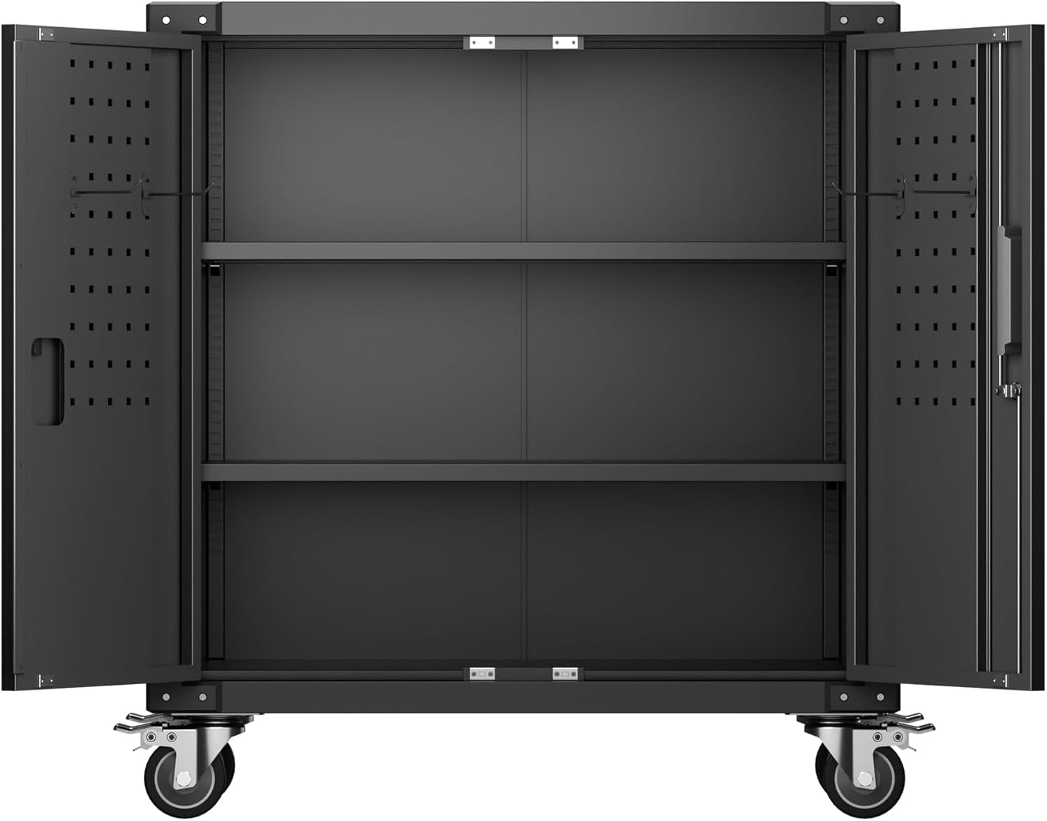 Aobabo Metal Garage Storage Cabinet with Wheels,Steel Storage Cabinet ...