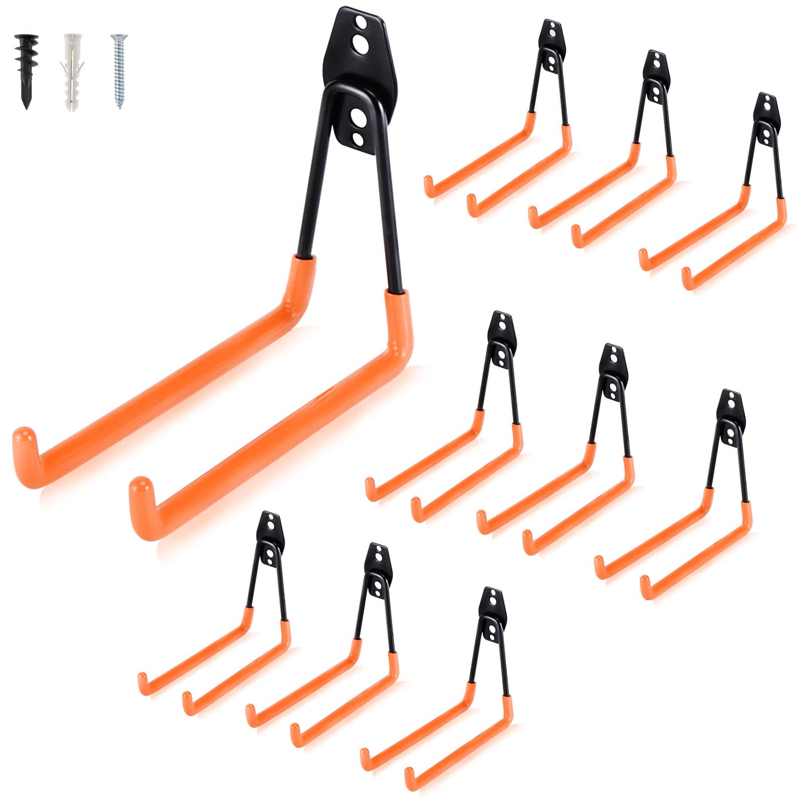 Aoben Heavy Duty Steel Garage Storage Hooks - Utility Tool Hangers and ...